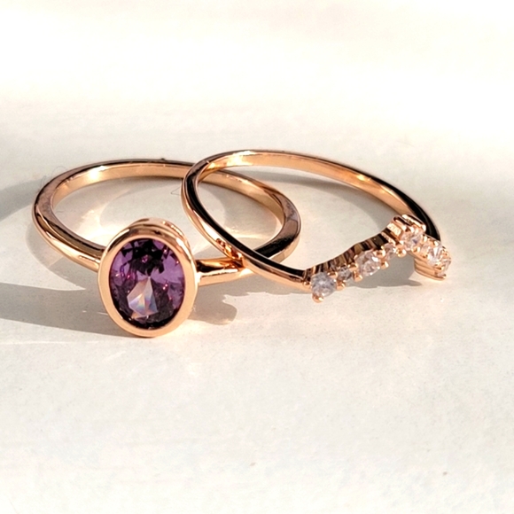 gemandi | Jewelry | Two Rings Rose Gold | Poshmark